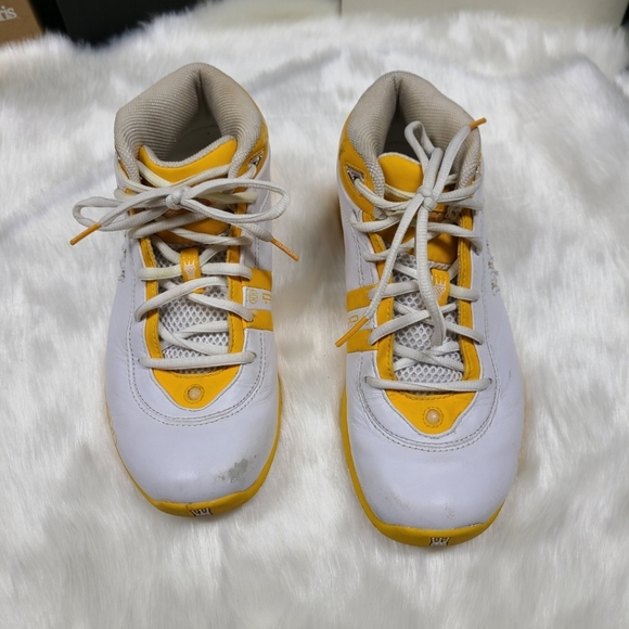 Dada Supreme | Shoes | Dada Supreme Whiteyellowwhite Leather Midtop ...